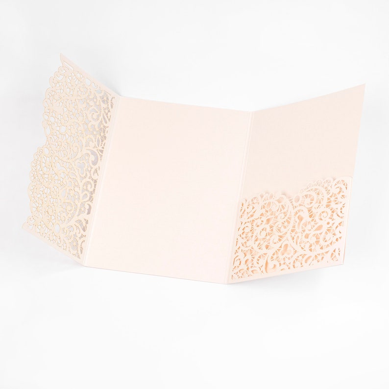 Laser Cut Invitation Covers Peach Colour DIY Invitations - Etsy