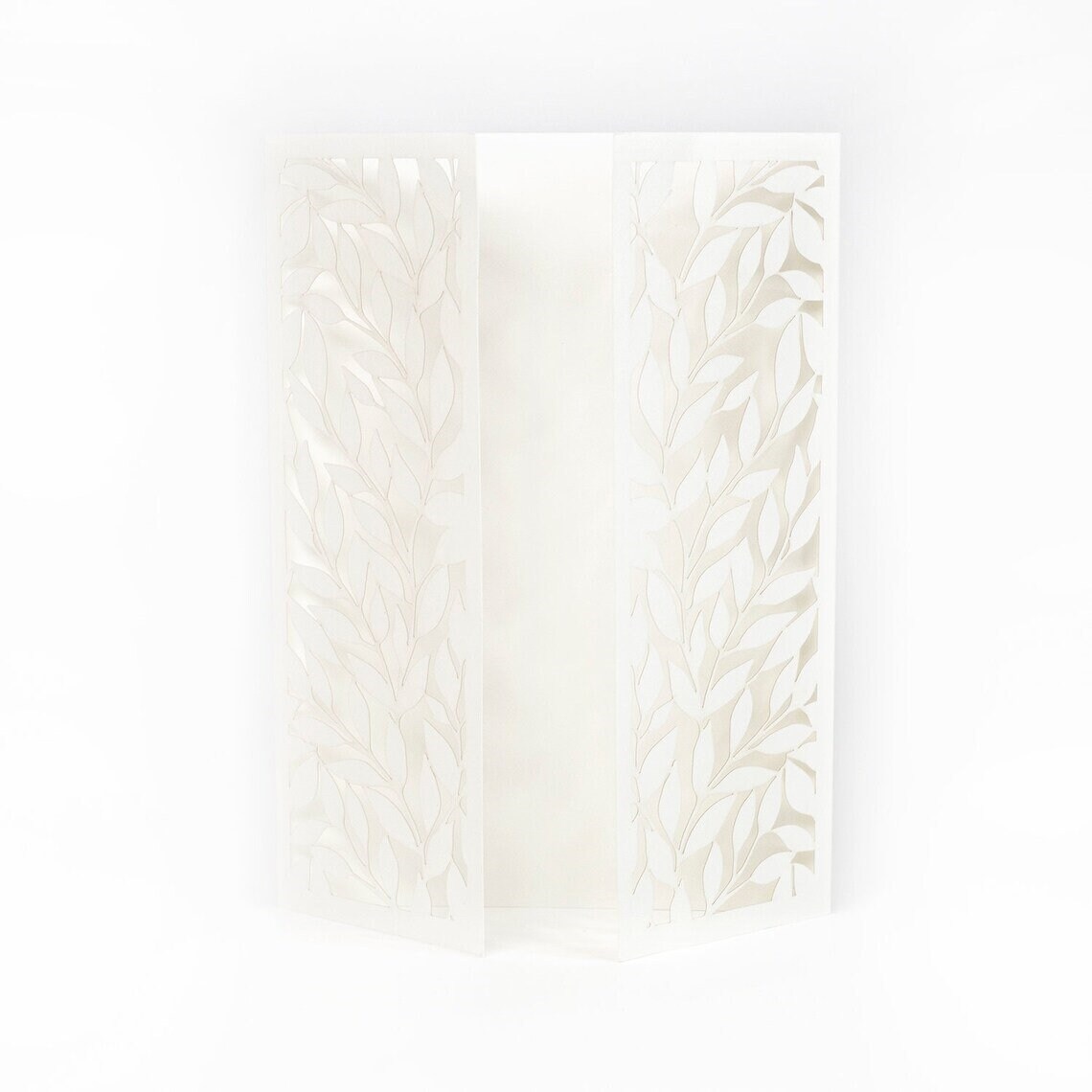 Laser Cut Covers With Leaf Motif Cream/ivory Paper DIY - Etsy