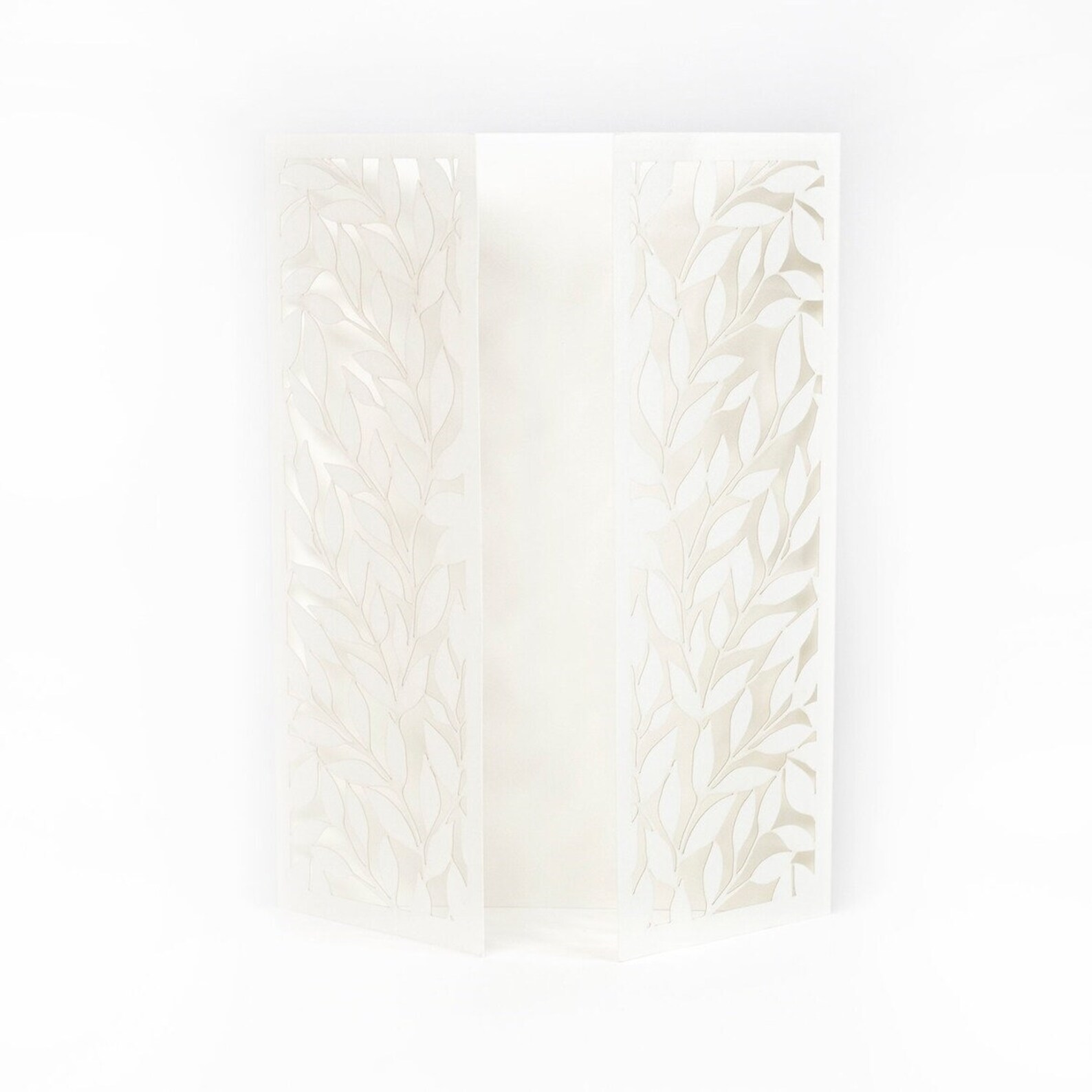 Laser Cut Covers With Leaf Motif Cream/ivory Paper DIY - Etsy