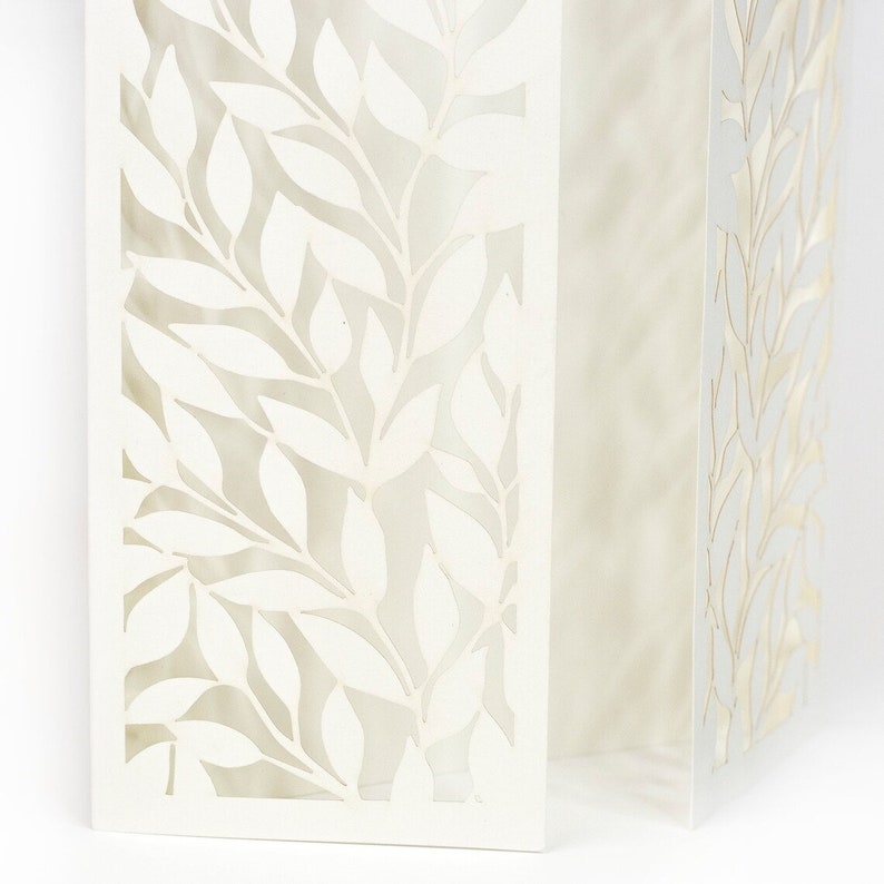 Laser Cut Covers With Leaf Motif Cream/ivory Paper DIY - Etsy