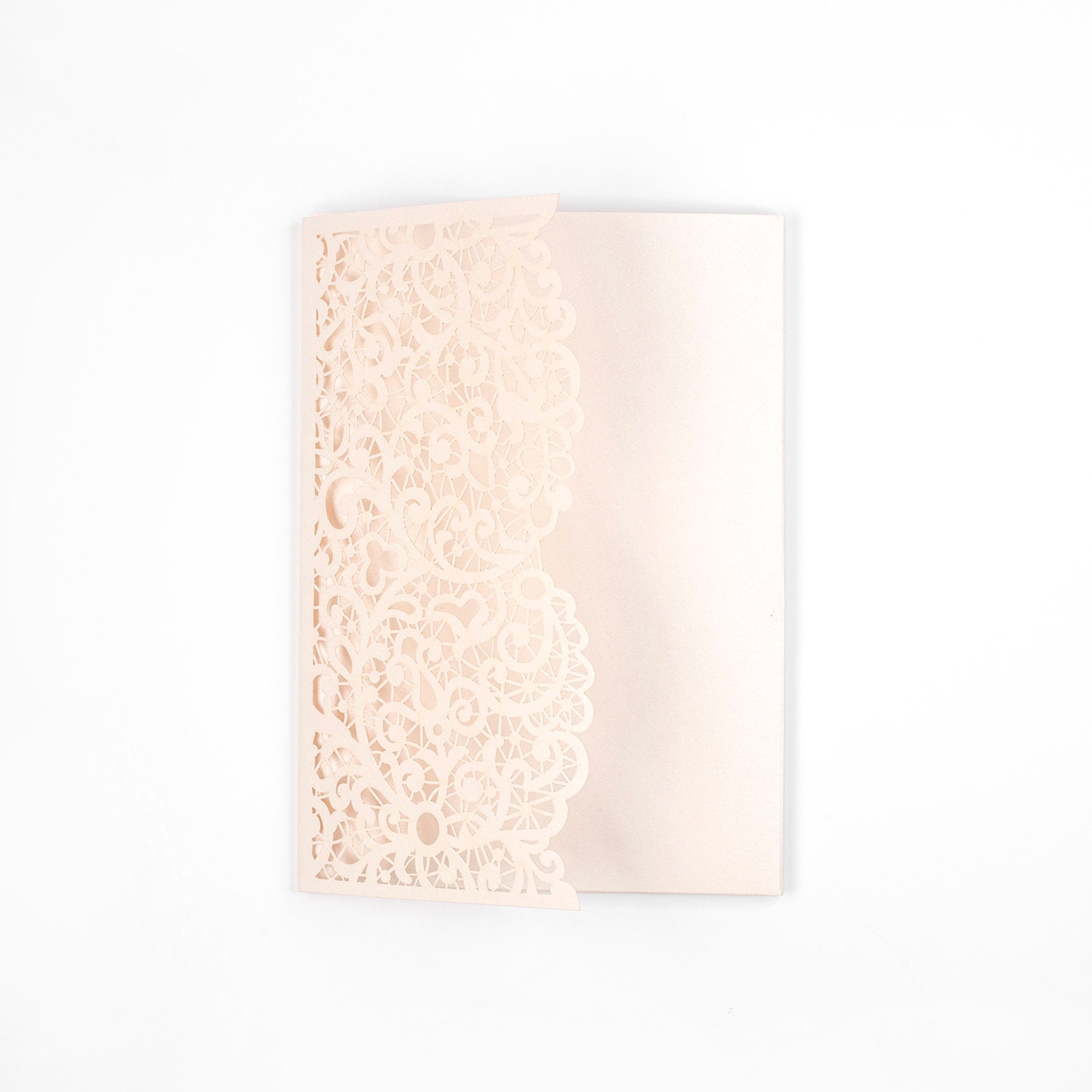 Laser Cut Invitation Covers Peach Colour, DIY Invitations, Wedding ...