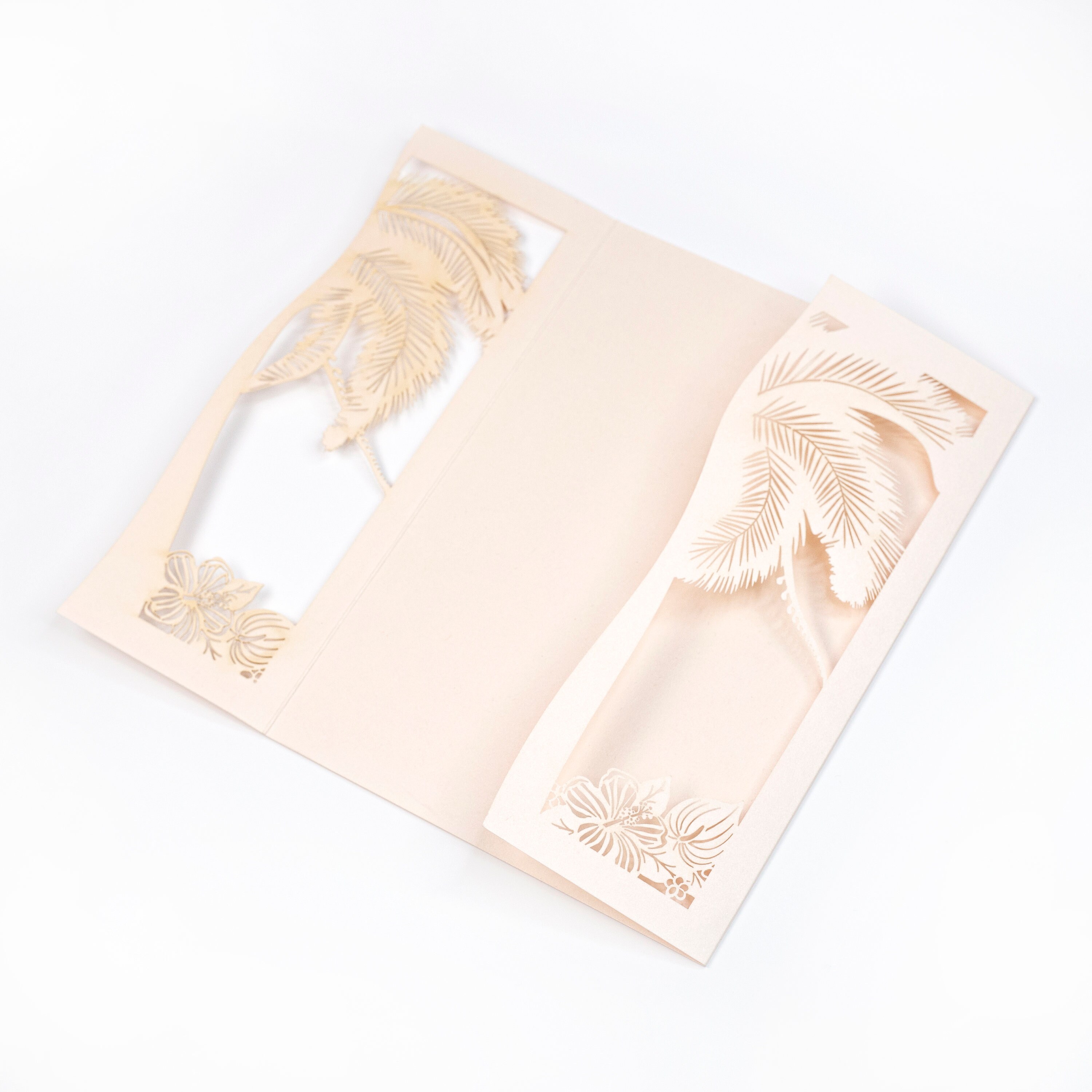 Cover Peach Metallic Laser Cut Cover With a Palm Tree Pattern DIY ...