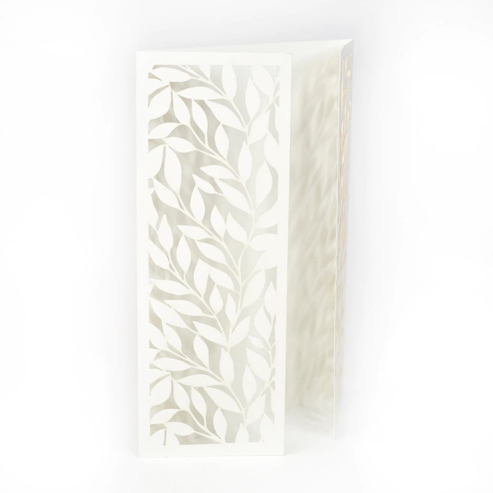 Laser Cut Covers With Leaf Motif Cream/ivory Paper DIY - Etsy