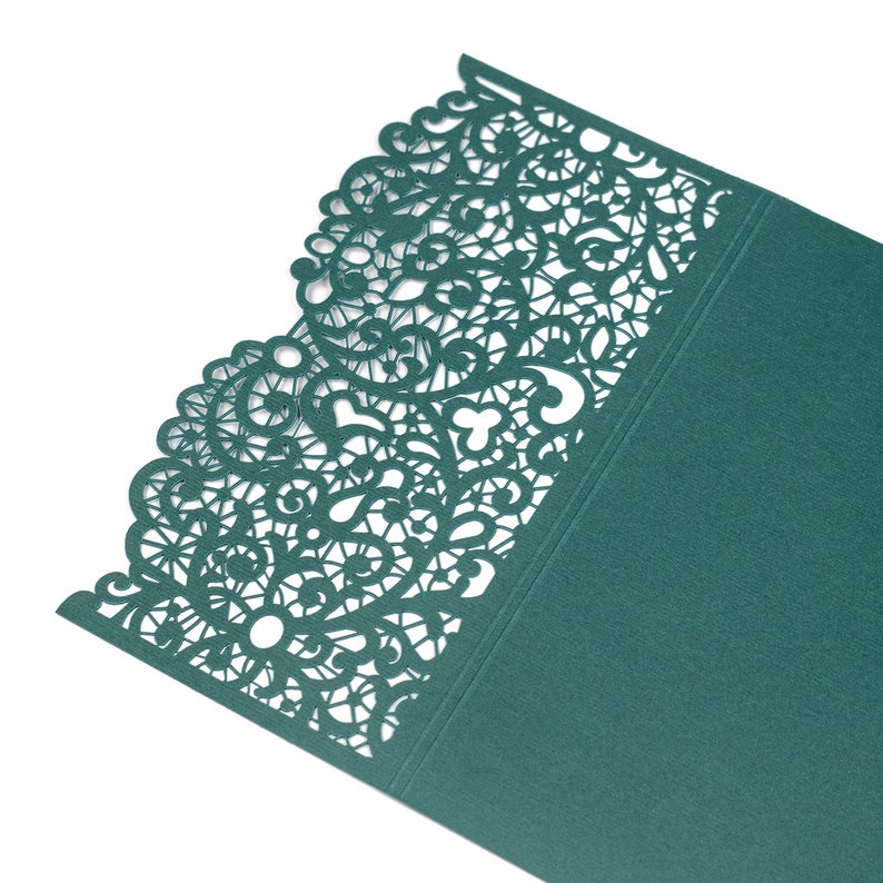 Laser Cut Invitation Covers Forest Green Colour DIY - Etsy
