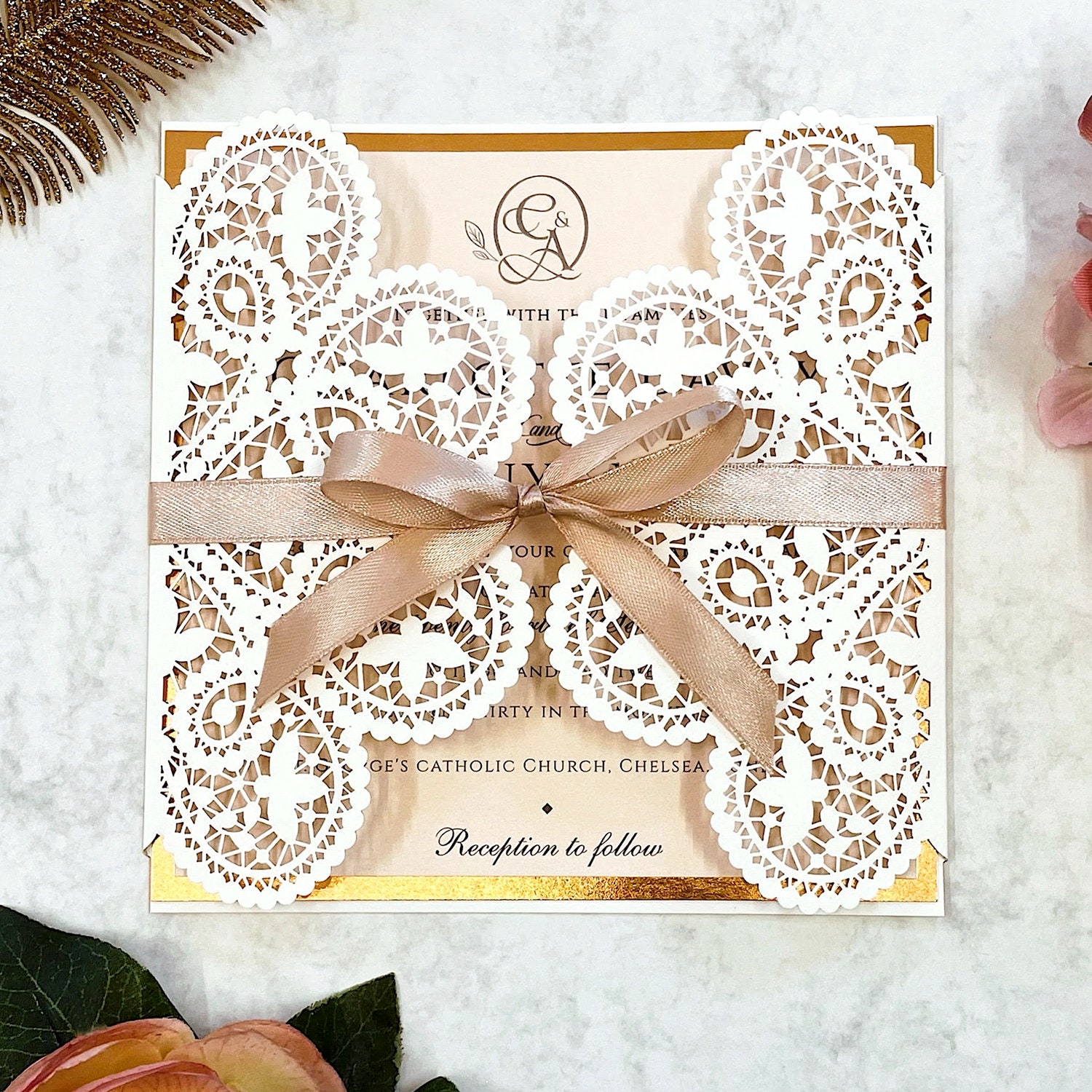Diy Lace Wedding Invitations