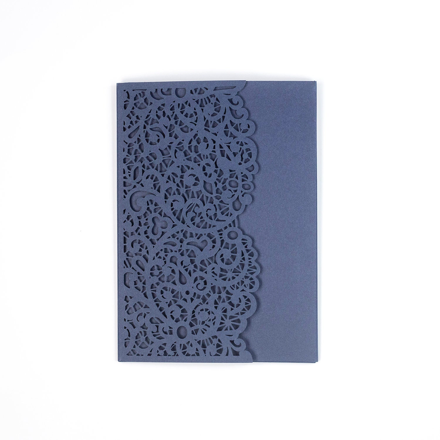 Navy Blue Covers Laser Cut Invitation Covers, DIY Invitations, Wedding ...
