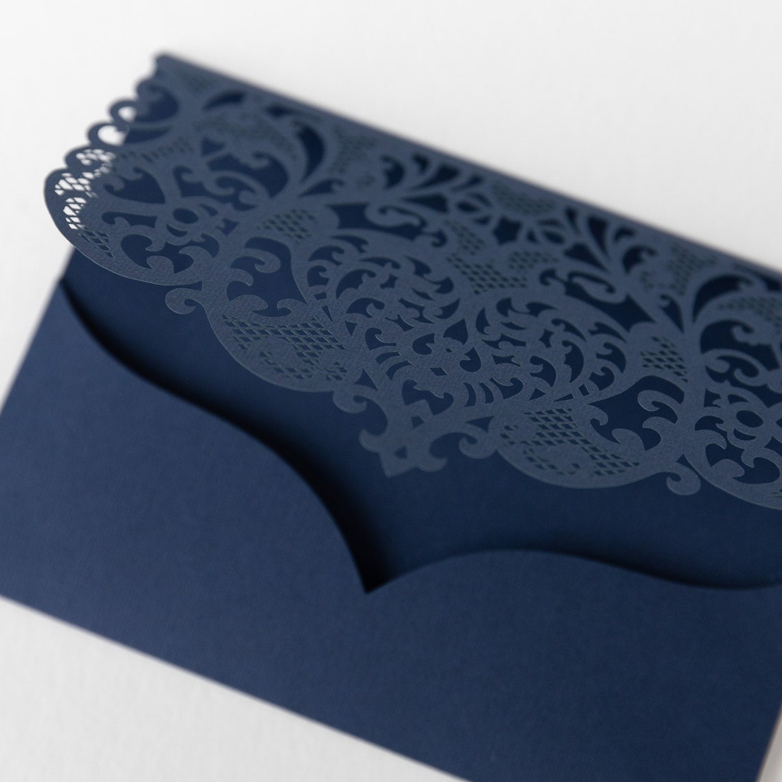 Navy Blue Laser Cut Lace Covers - DIY Invitations Wedding Stationery - Etsy