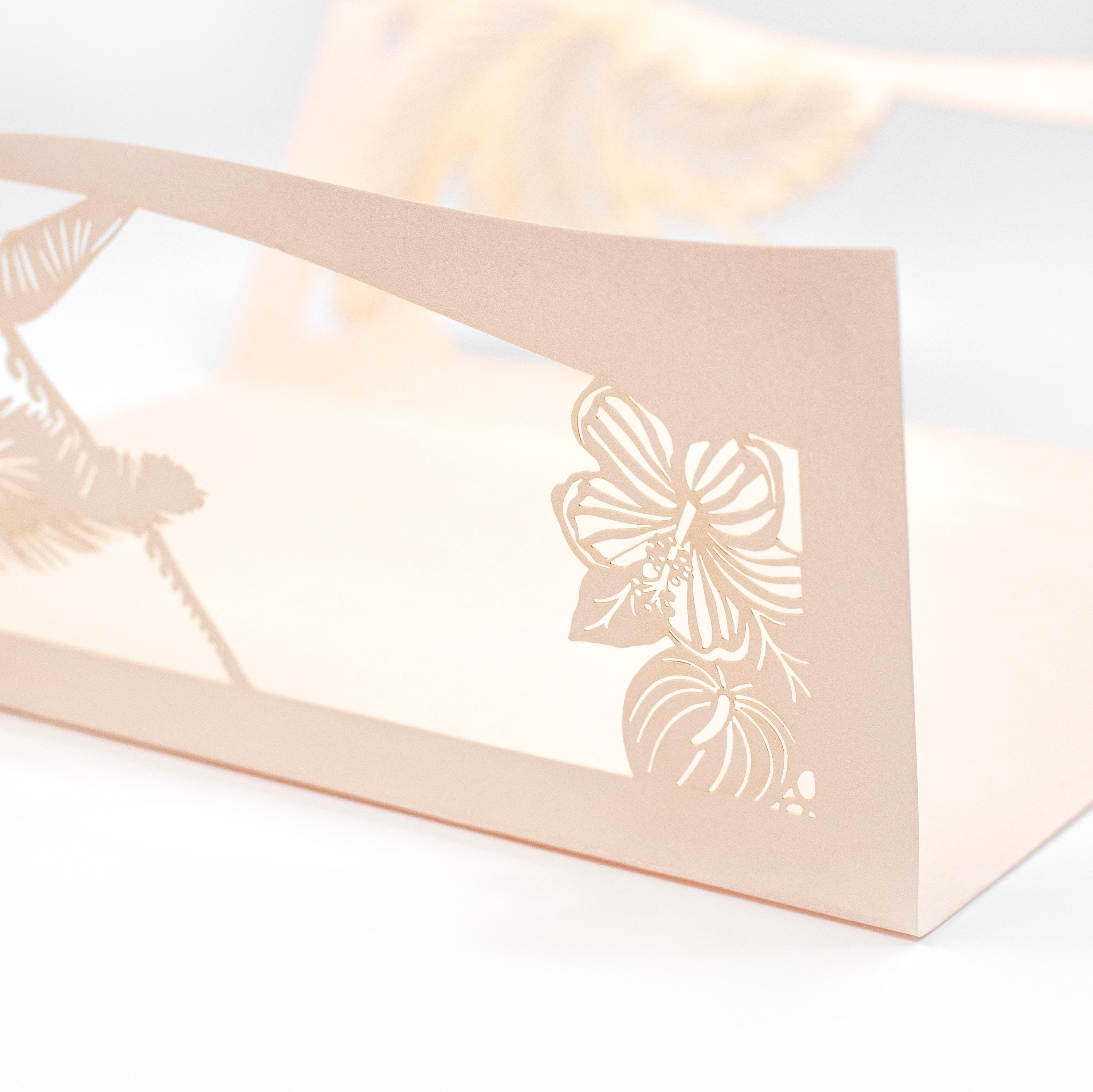 Cover Peach Metallic Laser Cut Cover With a Palm Tree Pattern DIY ...