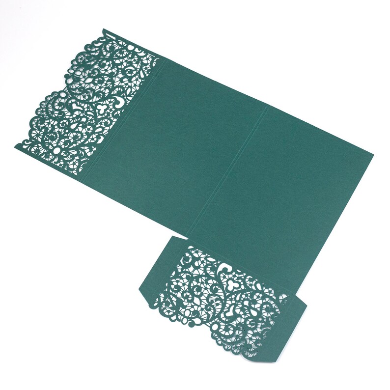 Laser Cut Invitation Covers Forest Green Colour DIY - Etsy
