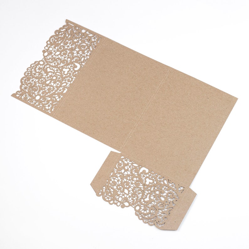 Laser Cut Invitation Covers Eco Colour DIY Invitations - Etsy
