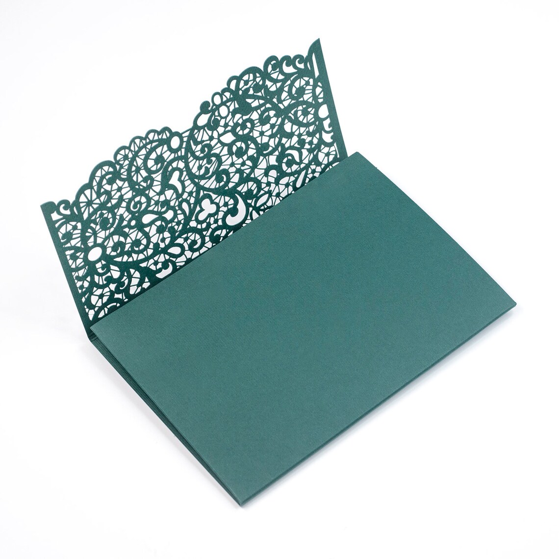 Laser Cut Invitation Covers Forest Green Colour DIY | Etsy