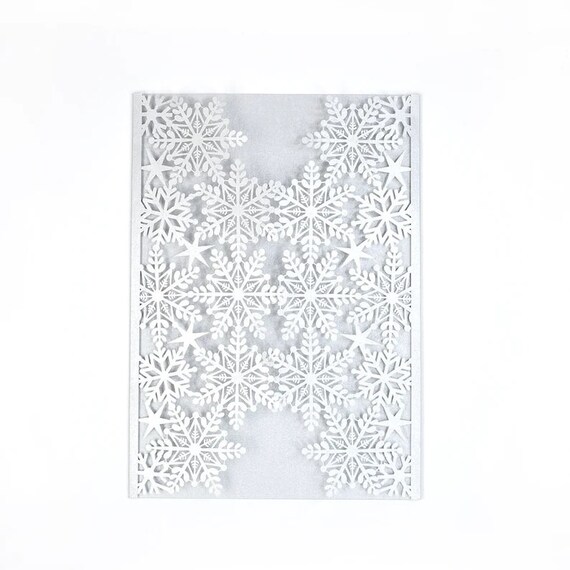 Laser Cut Covers With Snowflakes Silver Metallic Paper DIY - Etsy