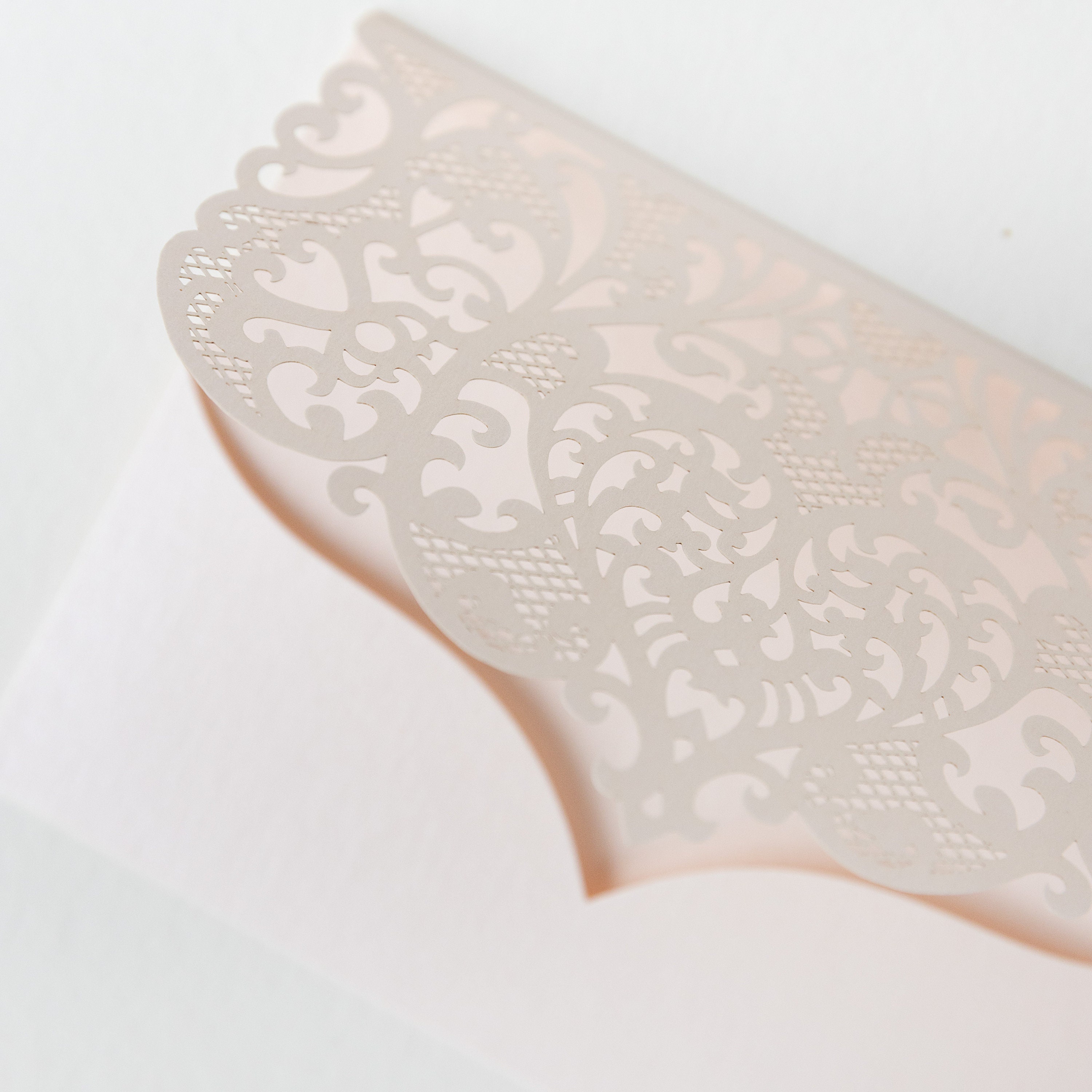Peach Laser Cut Lace Covers - DIY Invitations Wedding Stationery - Etsy