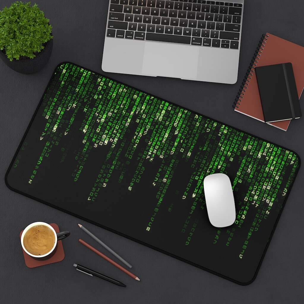 The Matrix Desk Mat Retro Gaming Decor Cyberpunk Retro Decor | Etsy