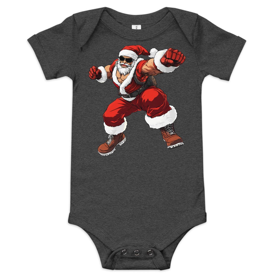 Santa Claus Boxer Baby Onesie - Etsy