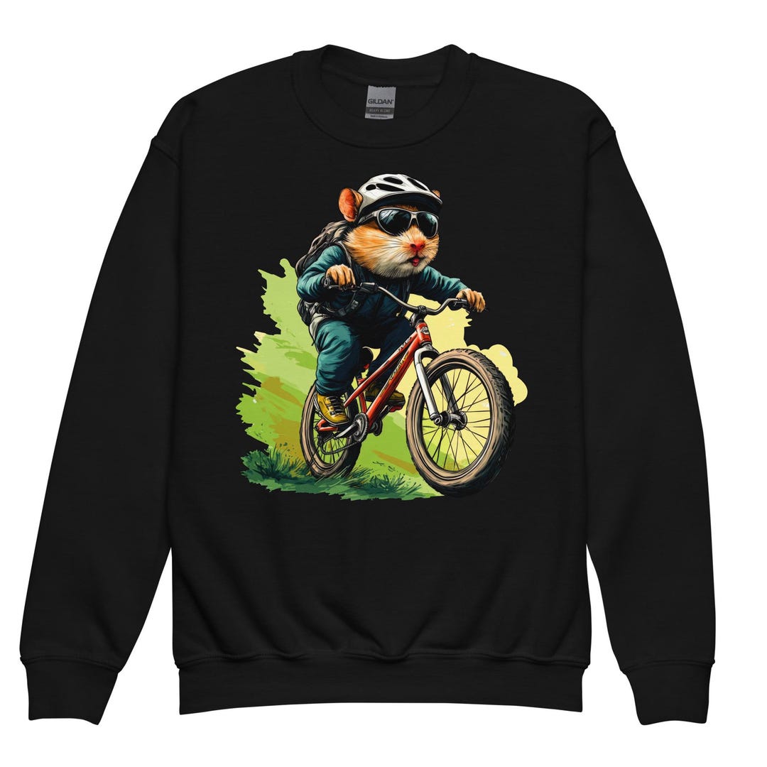 Hamster Mountainbike / Biker Hamster Youth Sweater - Etsy