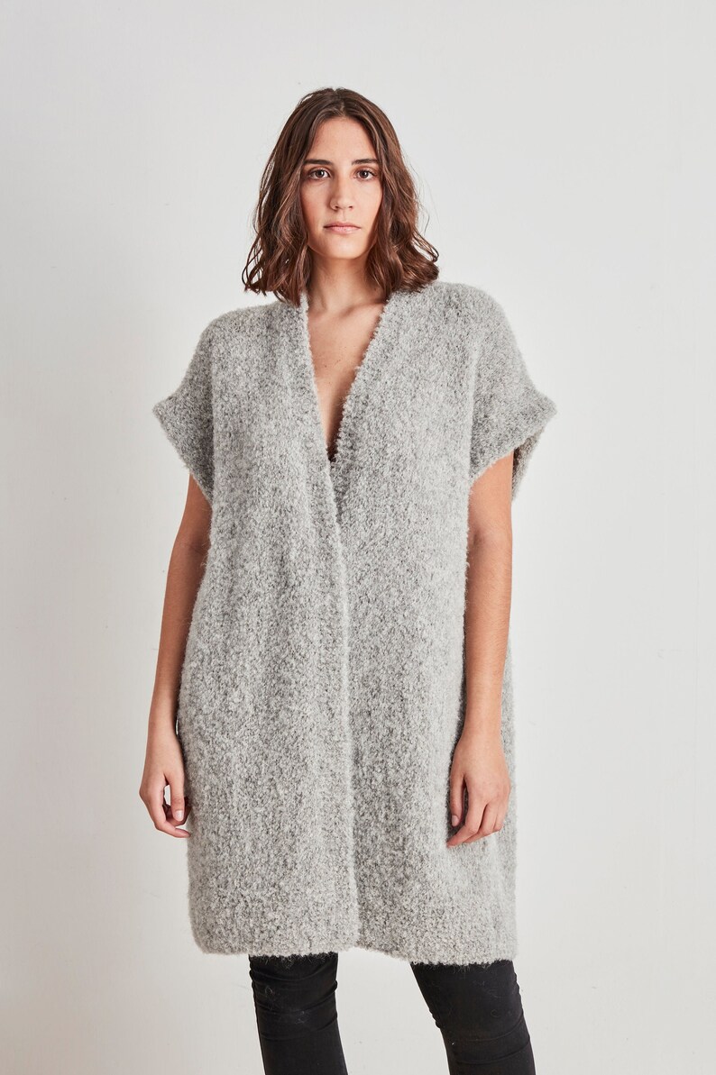 ALPACA COAT / Hand Knitted in Luxury Alpaca Wool / Jacket - Etsy Denmark