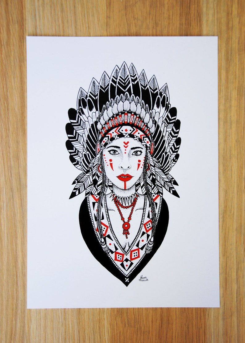 Native American Print - Etsy