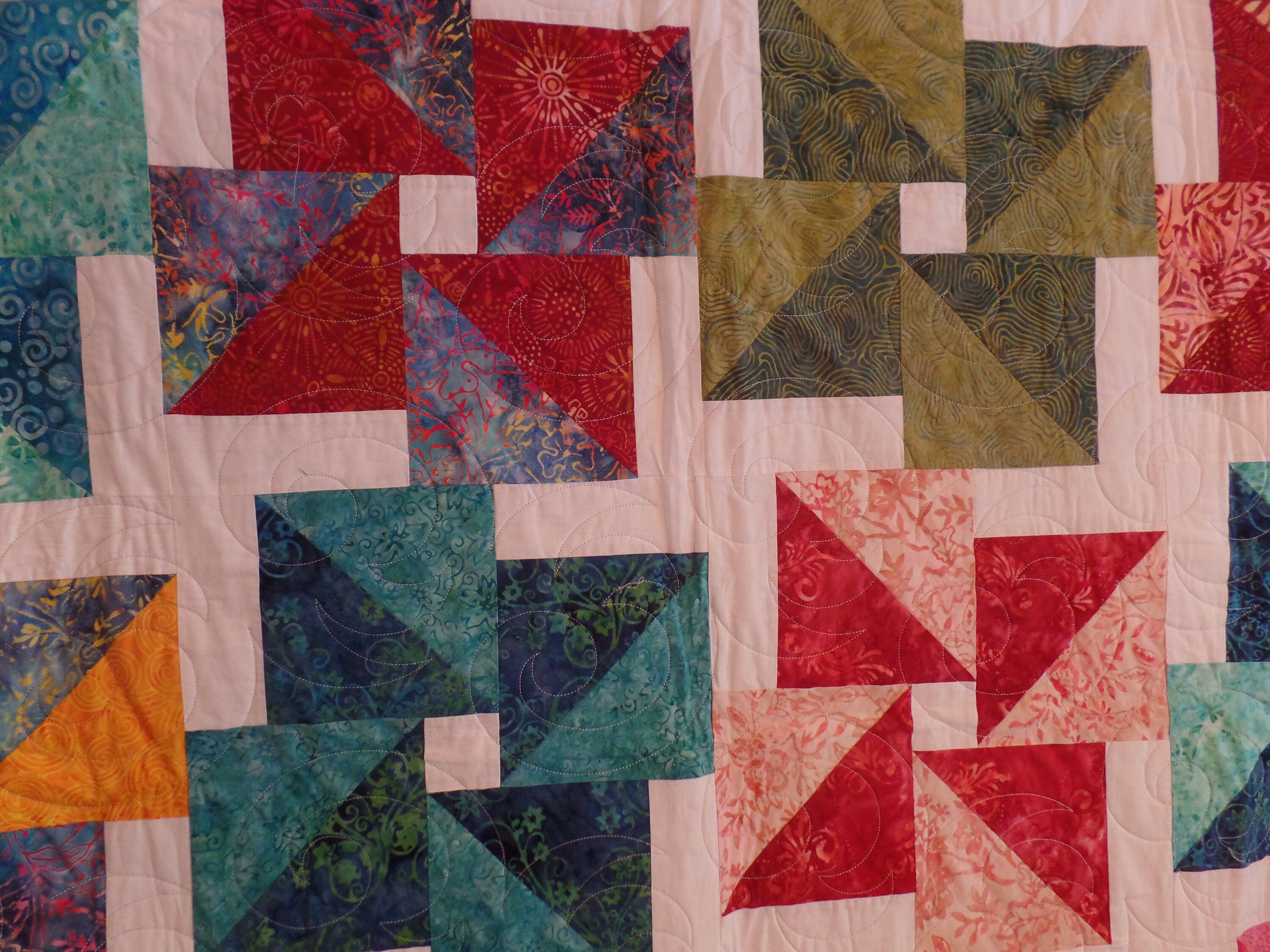 Throw Quilt, 59W X 75L, Handmade Throw Quilt for Sale, Ready to Ship ...