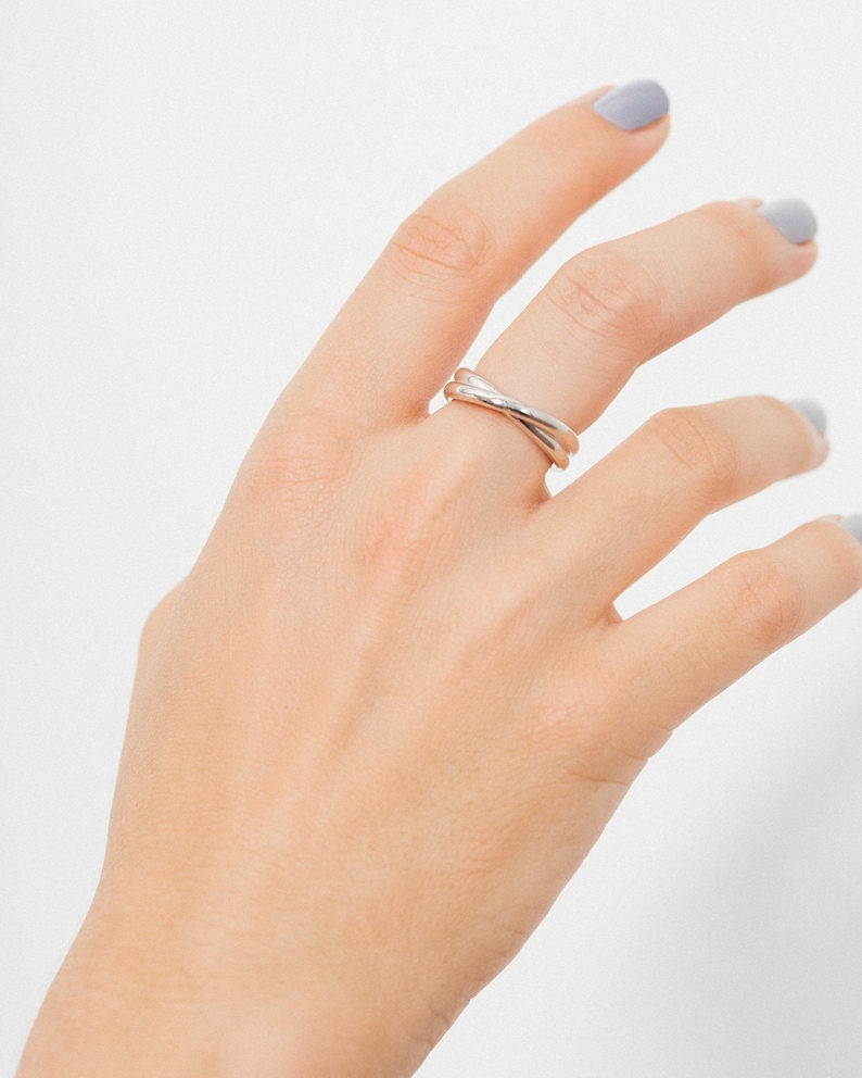 Double Twist Band Double Band Ring Mobius Ring Minimalist - Etsy