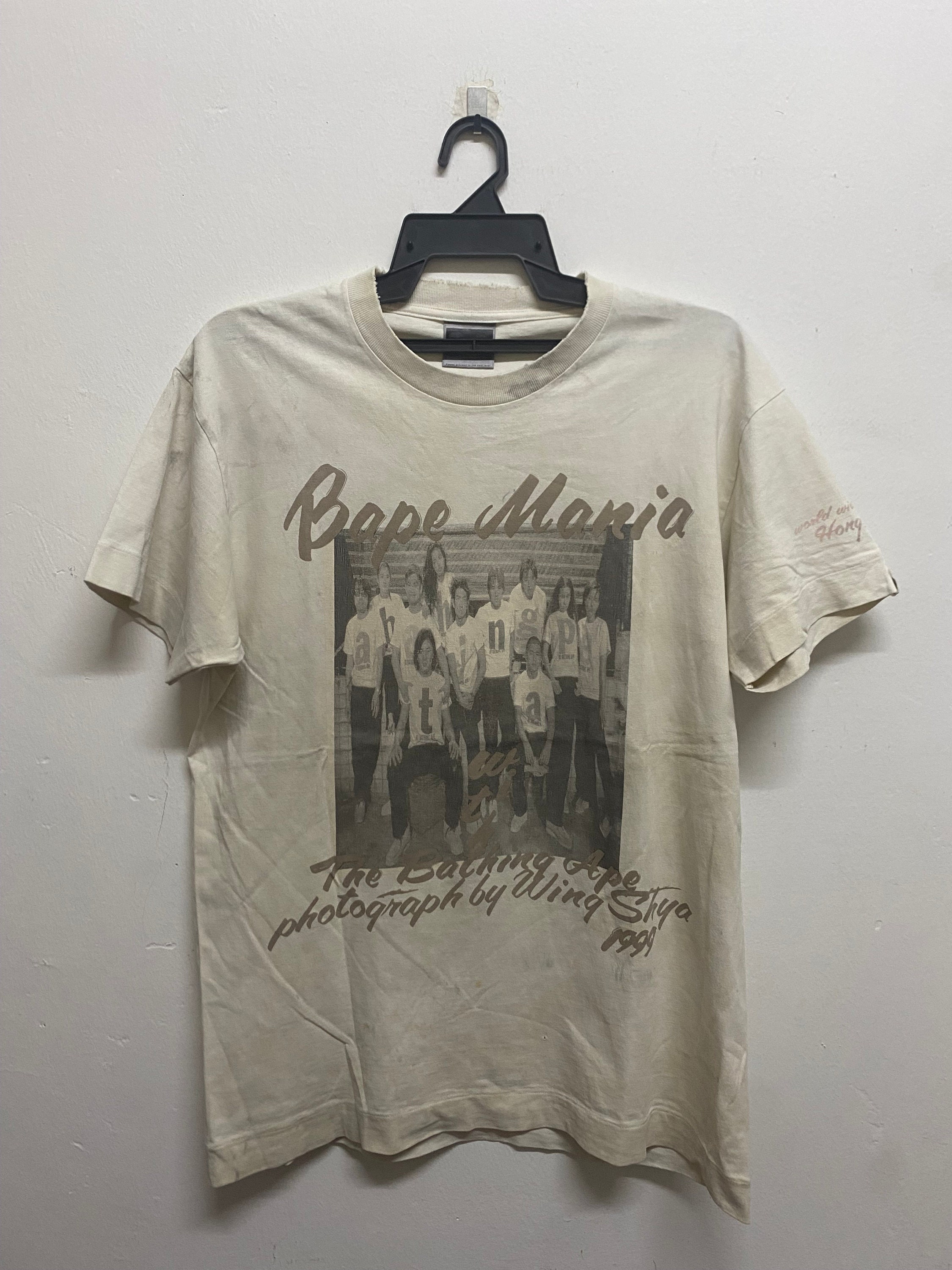 Vintage Bathing Ape Exhibition Distressed Faded Worn Tee/ Vintage Art T ...