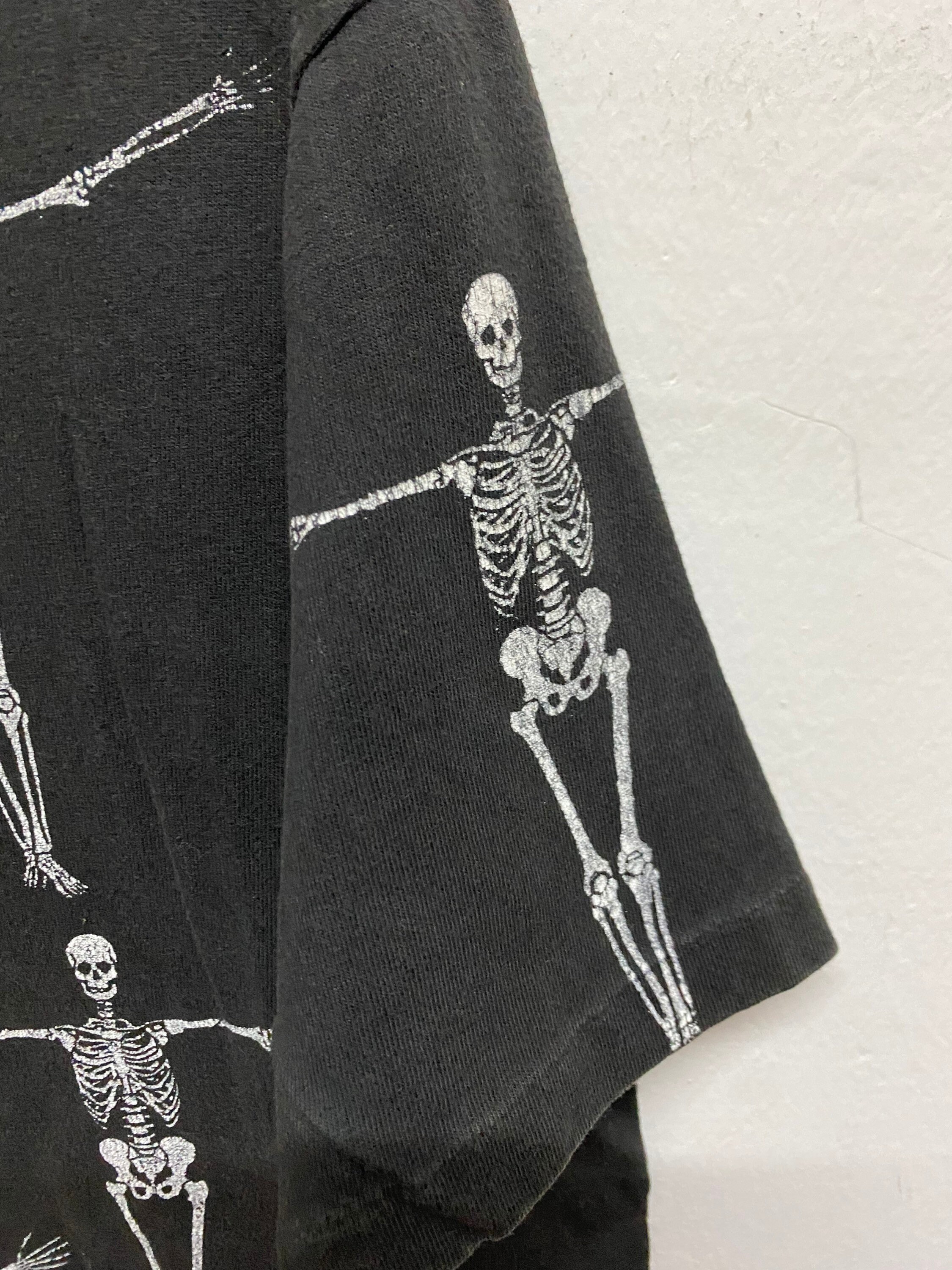 Vintage 90s Skull Skeleton Overprint Art Tee/ Vintage Art T Shirt / Pop ...