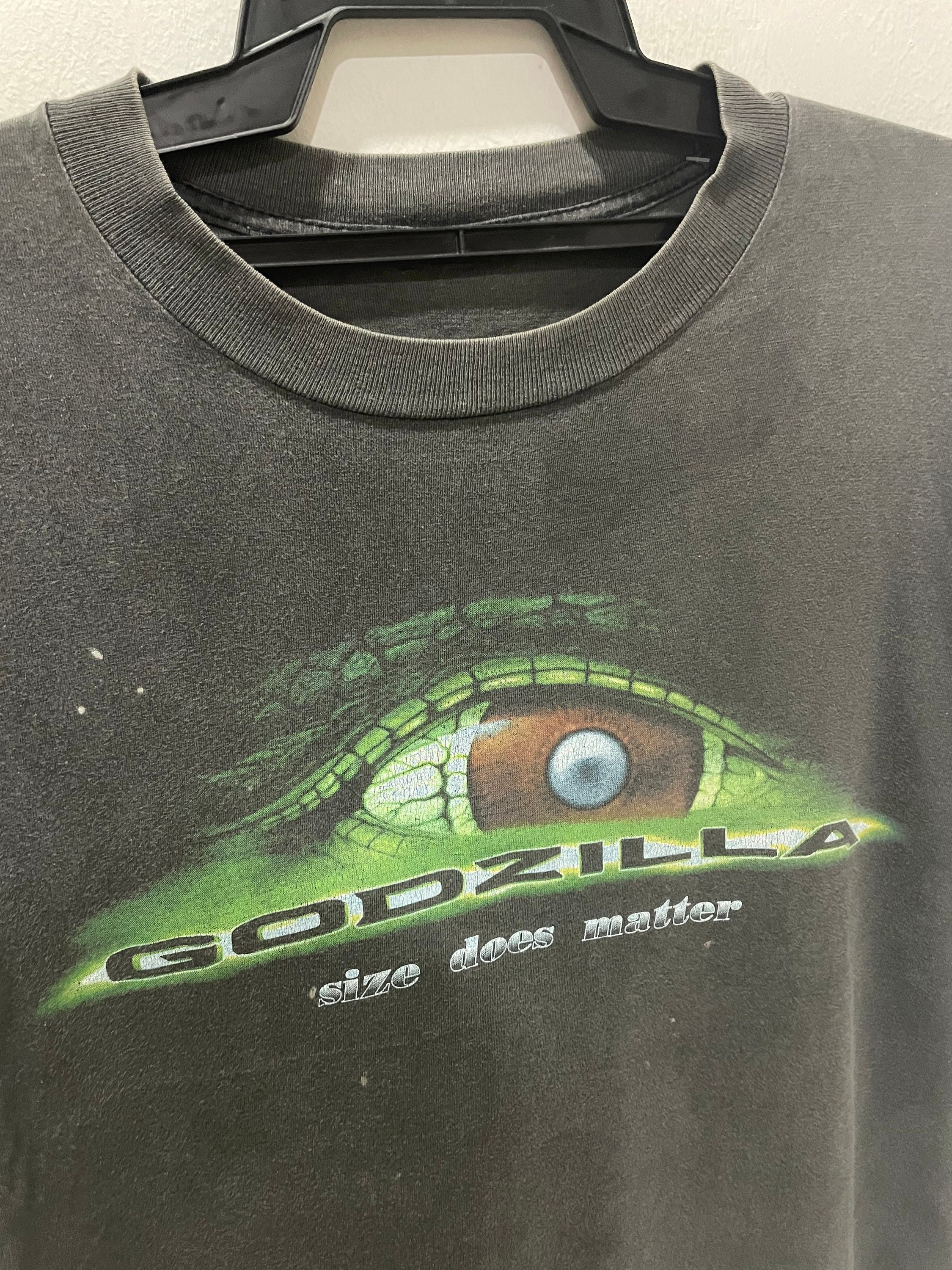 Vintage 90s Godzilla Science Fiction Movie Tee Sun Faded Worn/ Film ...