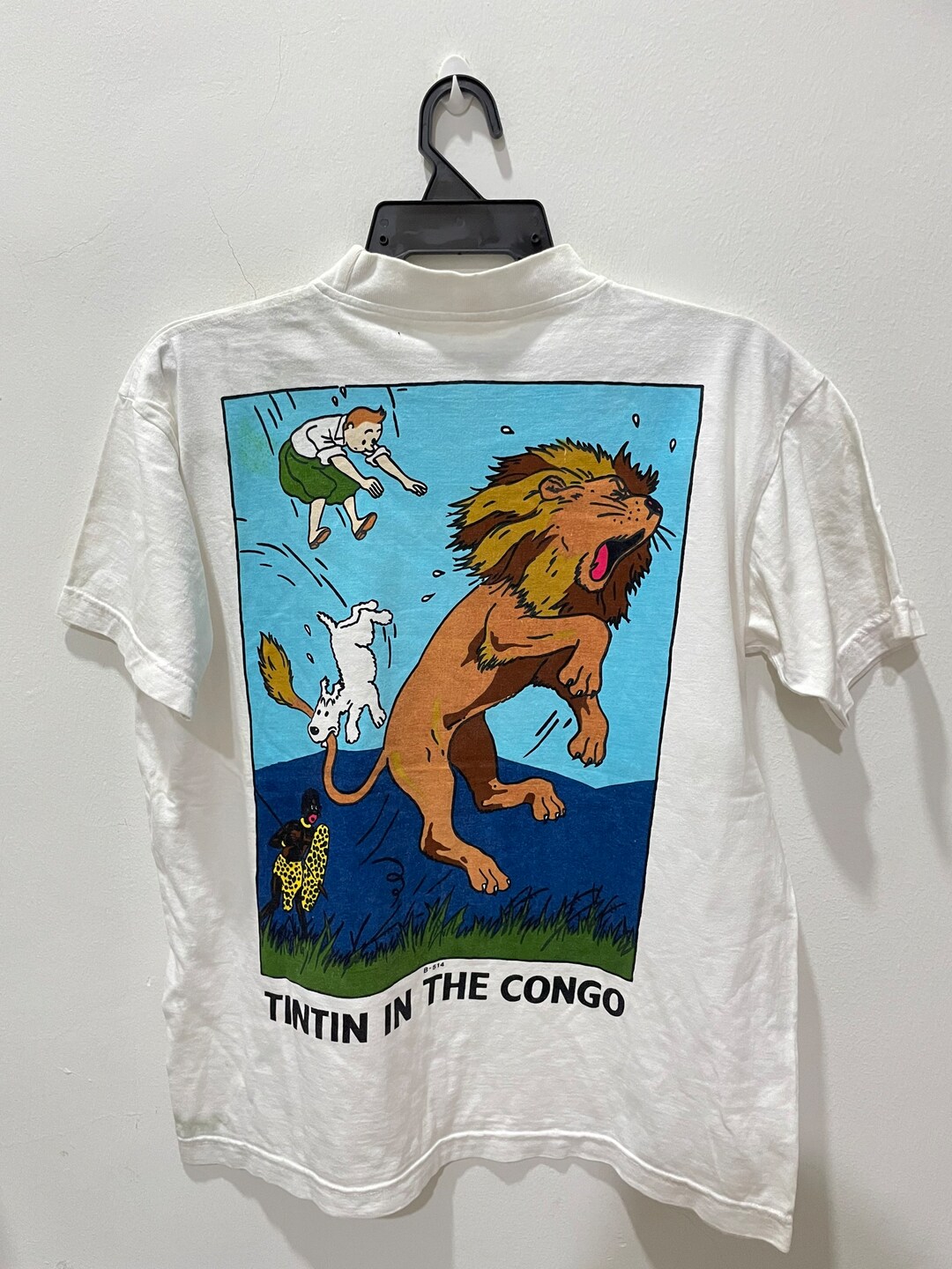 Vintage 90’s Tin Tin in Congo Adventure Cartoon Tee/ Film Movies ...