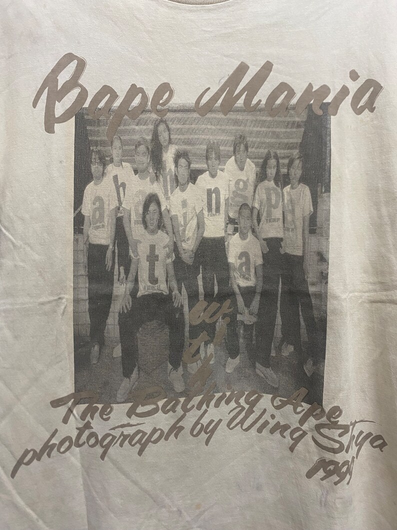 Vintage Bathing Ape Exhibition Distressed Faded Worn Tee/ Vintage Art T ...