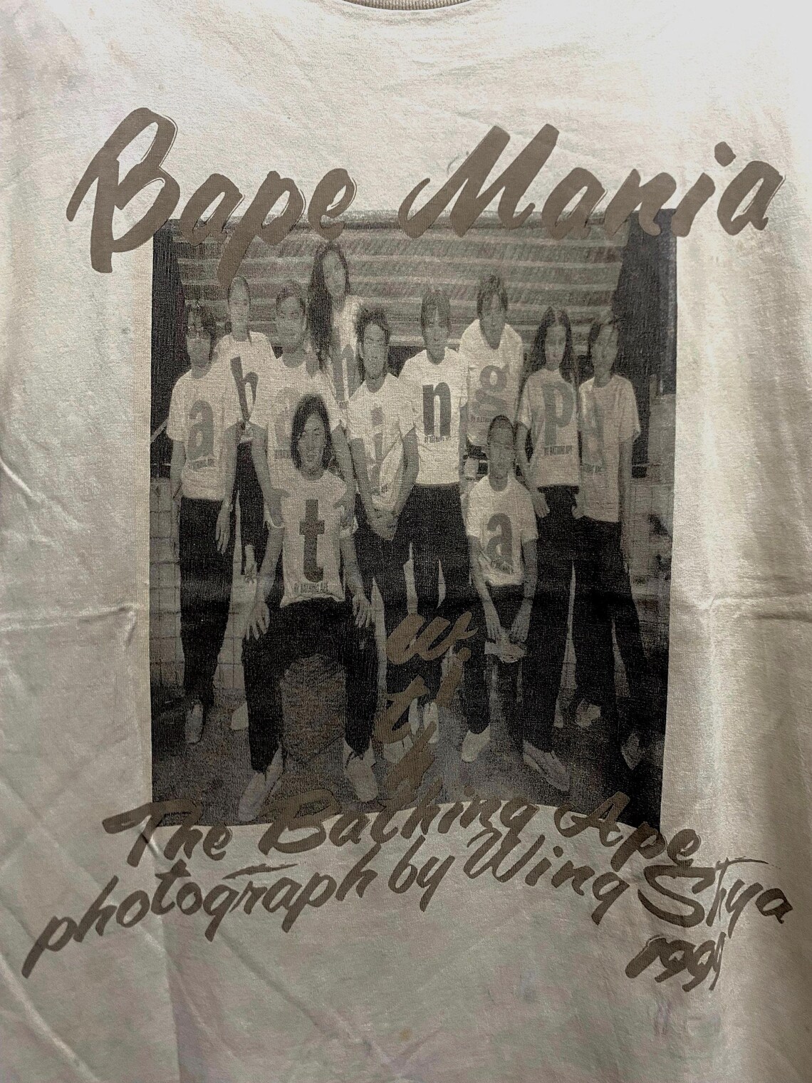 Vintage Bathing Ape Exhibition Distressed Faded Worn Tee/ Vintage Art T ...