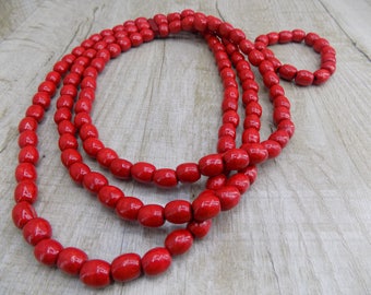 Red jewelry set | Etsy