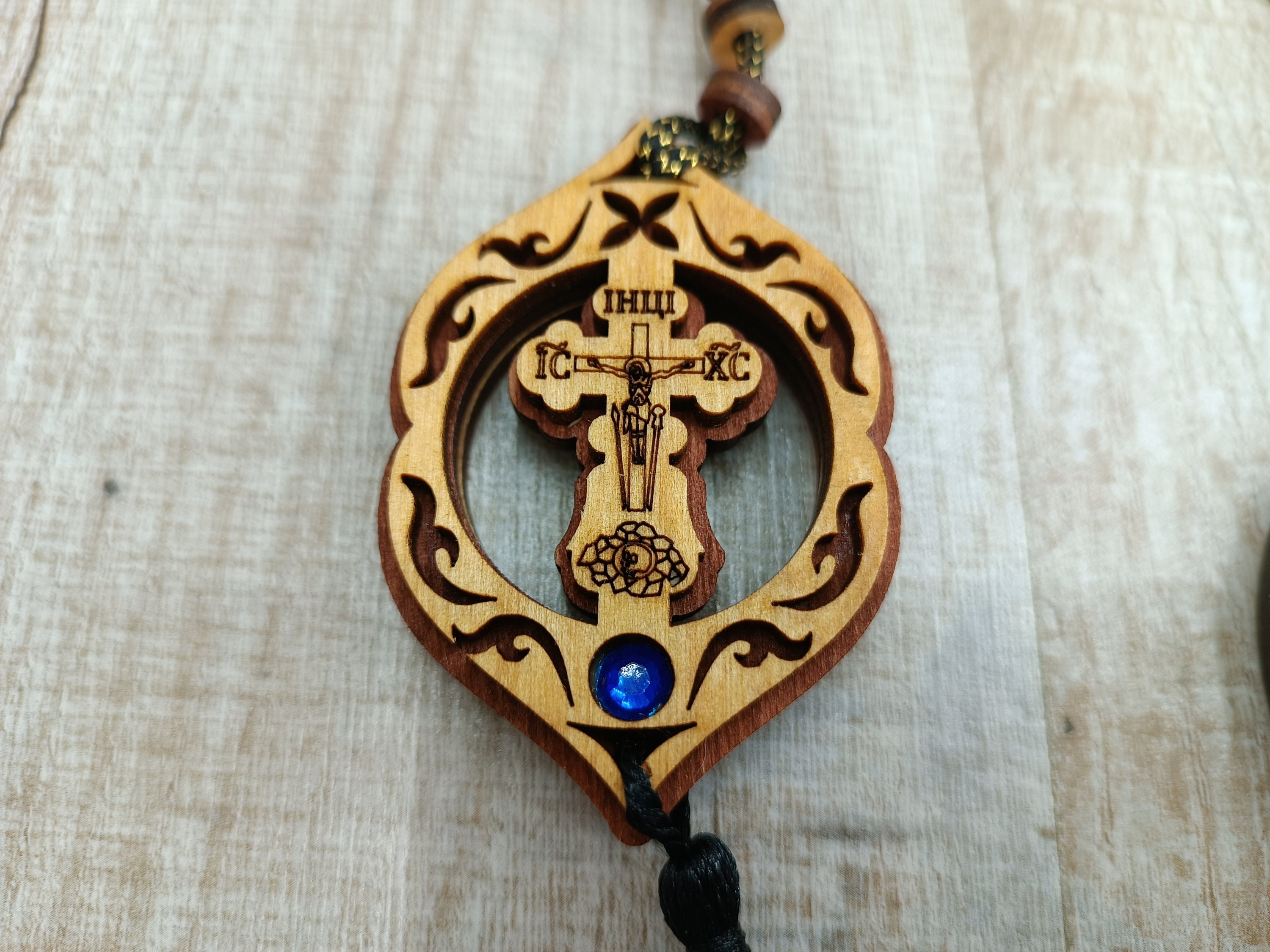 Christian Icon Car Amulet Car Mirror Cross Wooden Car Cross Cross of ...