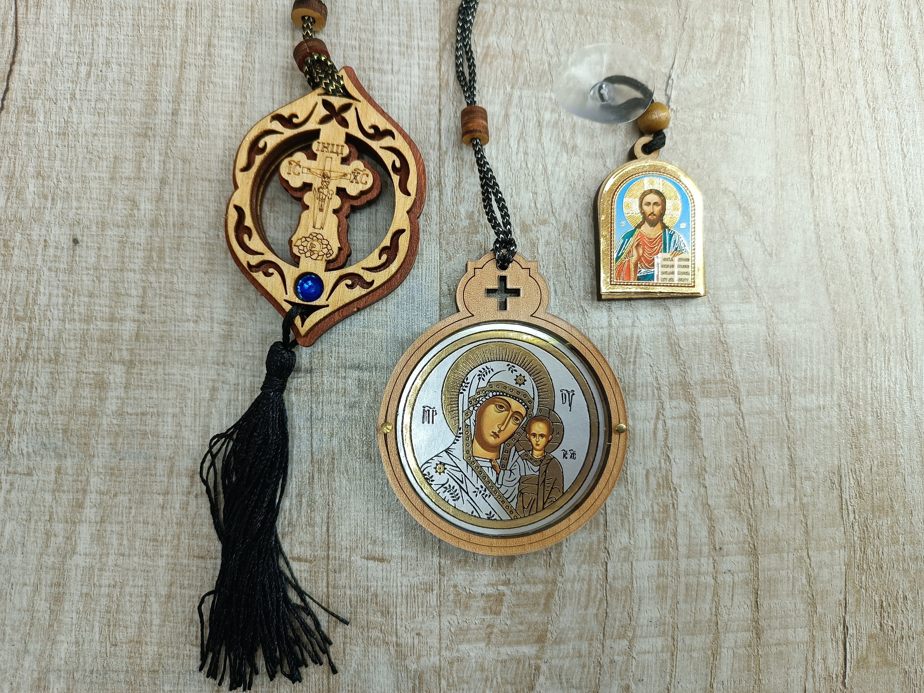 Christian Icon Car Amulet Car Mirror Cross Wooden Car Cross Cross of ...