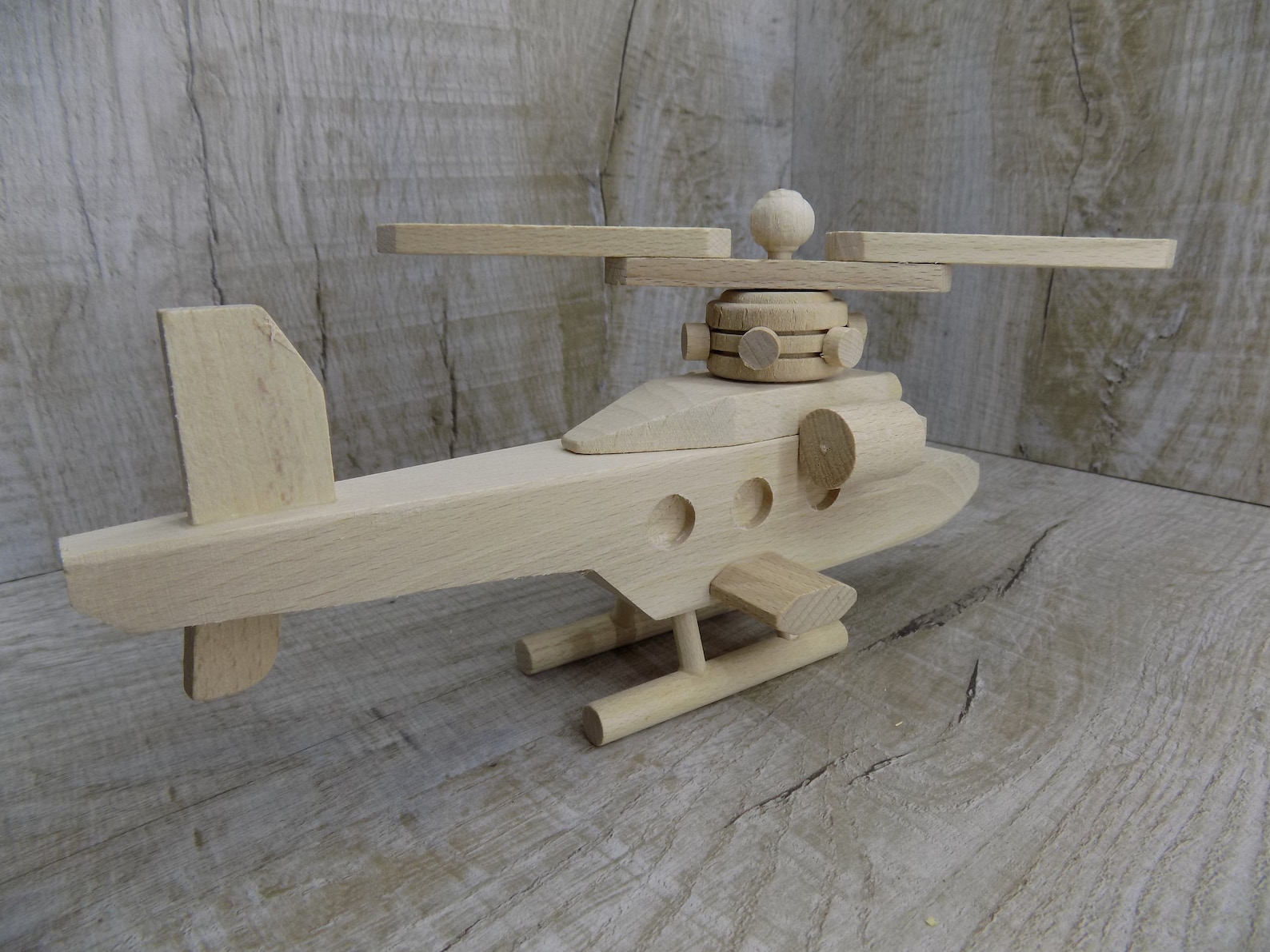 Helicopter Wooden Toy Smart Large Construction Copter Toy Boy - Etsy UK