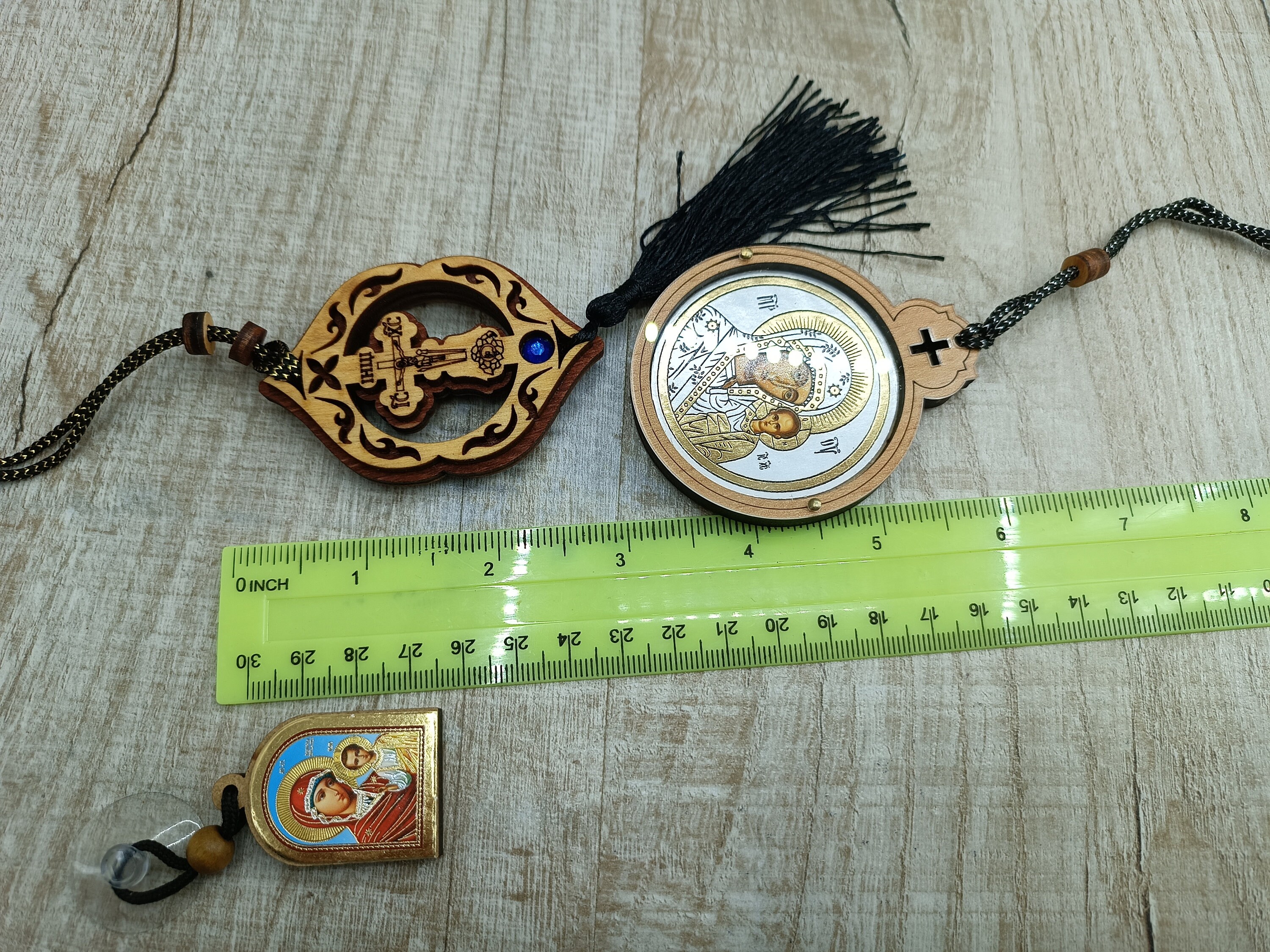 Christian Icon Car Amulet Car Mirror Cross Wooden Car Cross Cross of ...