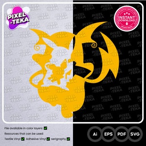 Pikachu Evolution Cutting File SVG, DXF, STUDIO3, PNG - Etsy Australia