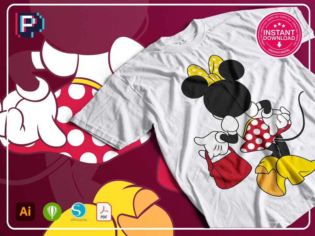 Shopping Minnie Digital Instant Dowload Ai Eps Pdf Png - Etsy