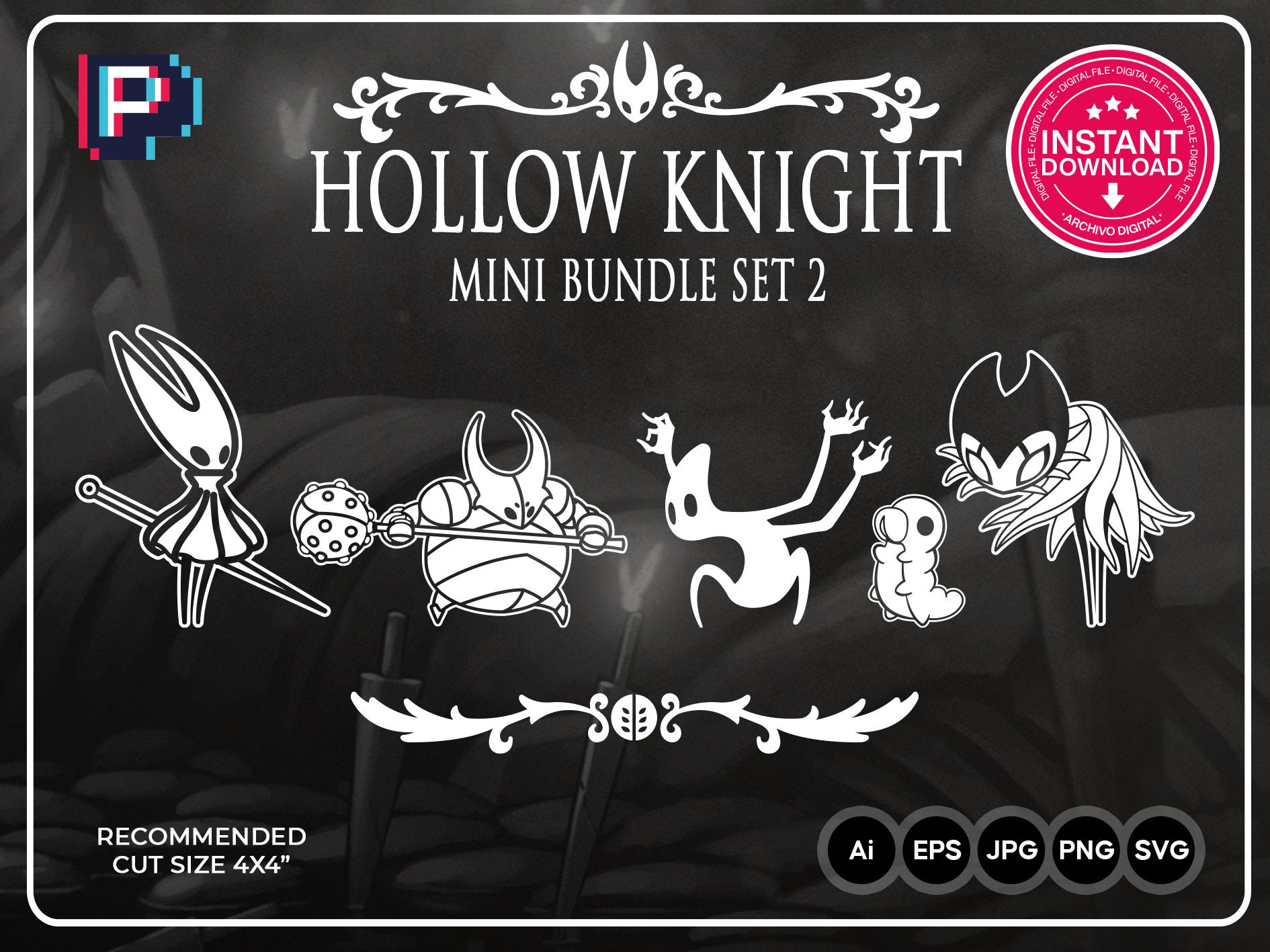 Hollow Knight Mini Bundle 2 Digital Instant Download | Ai, Eps, Pdf ...