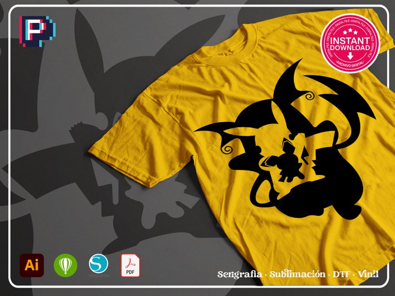 Pikachu Evolution Cutting File SVG, DXF, STUDIO3, PNG - Etsy Australia