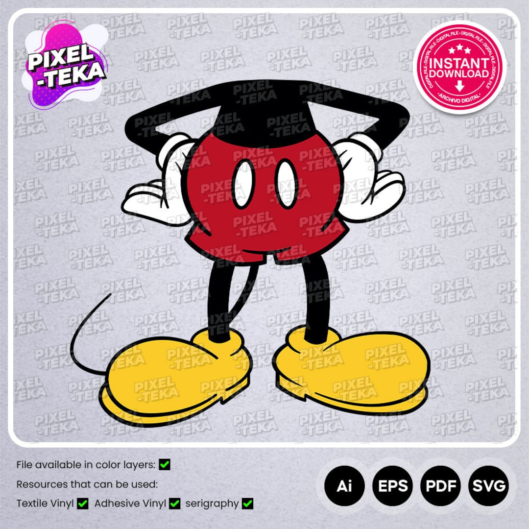 Mickey Body Digital Instant Download Ai, EPD, SVG, PDF - Etsy