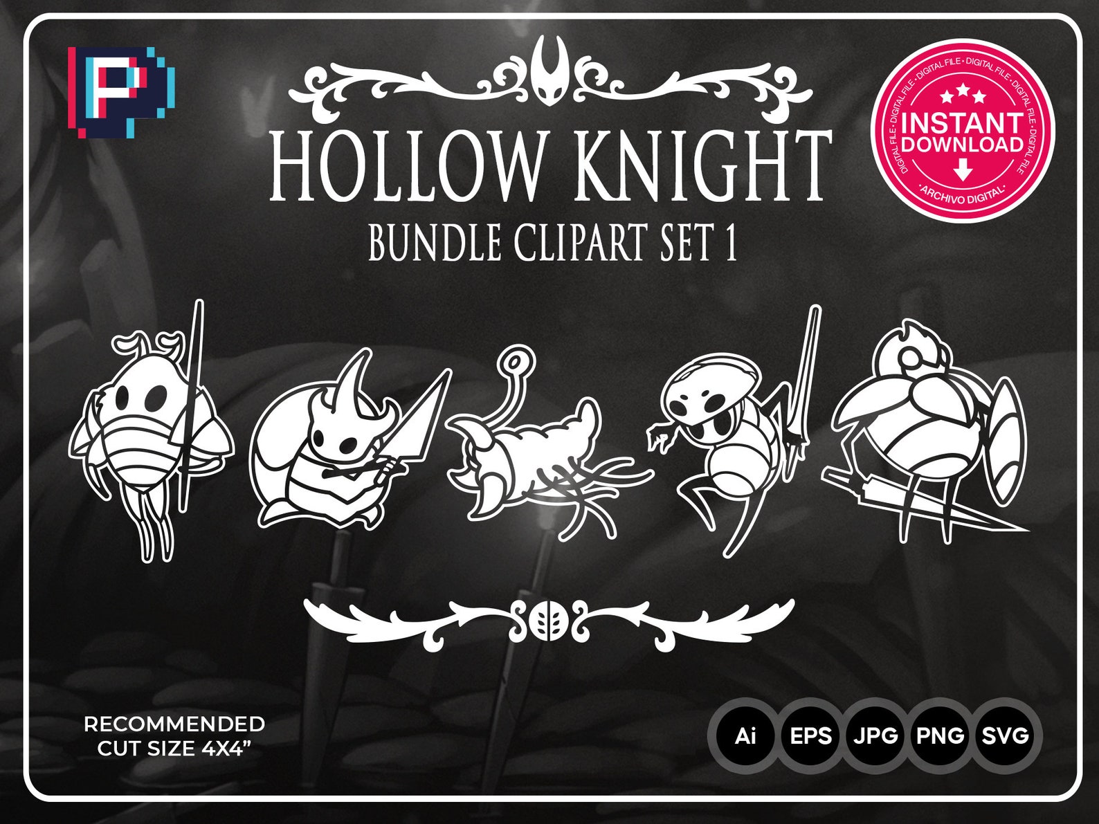 Hollow Knight Bundle 1 Digital Instant Download | Ai, Eps, Pdf , Png - Etsy
