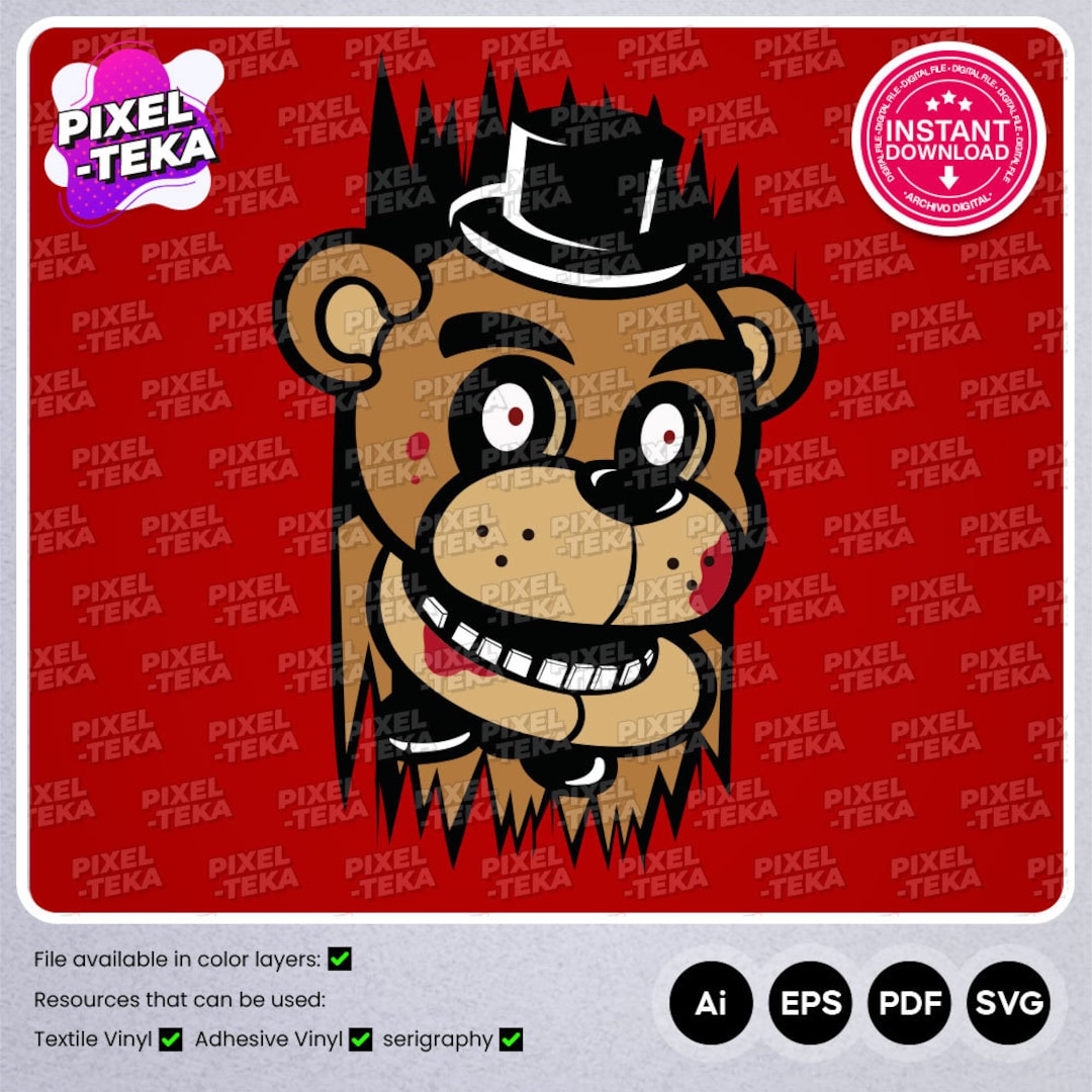 Freddy Digital Instant Download | Ai, EPD, SVG, PDF - Etsy