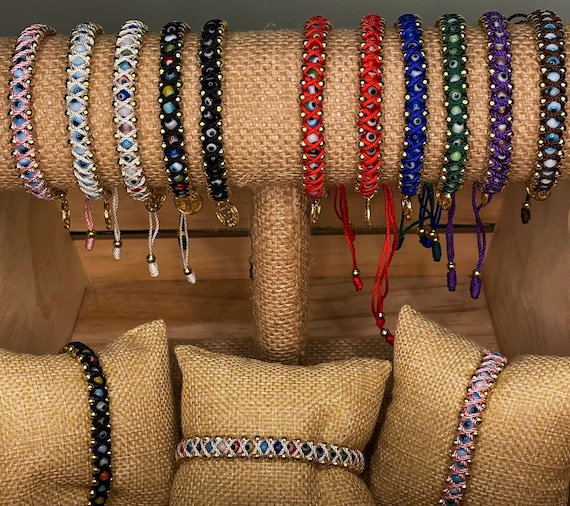 Evil Eye Bracelet Red Evil Eye Protection Amulet Colorful | Etsy