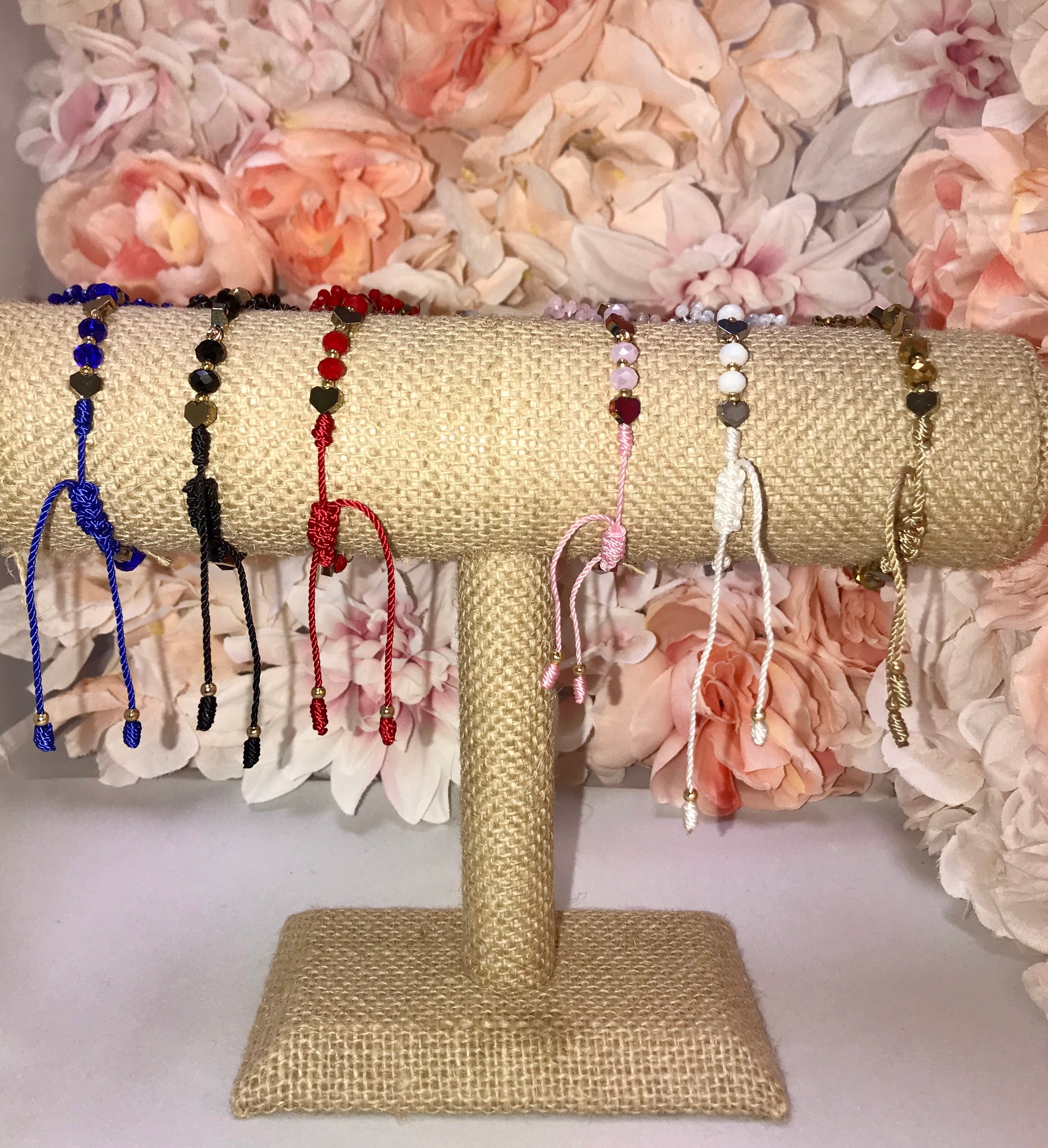Beaded Bracelet, Acrylic Rose Bracelet , San Benito Bracelet, Rose ...