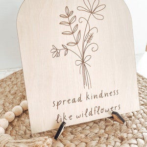 Spread Kindness Like Wildflowers, Boho Decor, Inspirational Signs ...