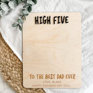 Fathers Day DIY Handprint Sign, Personalized Fathers Day Gift, High ...