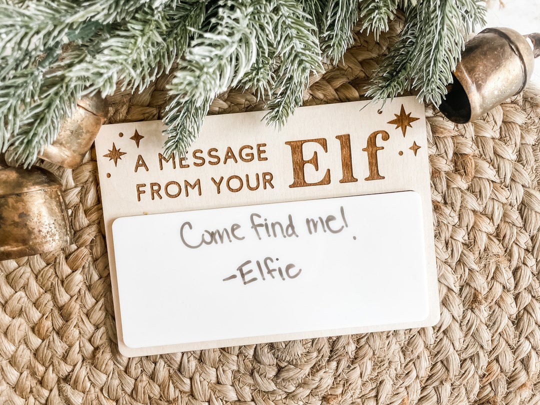 Elf on the Shelf Sign, Elf on the Shelf, Accessories, Elf Message Board ...