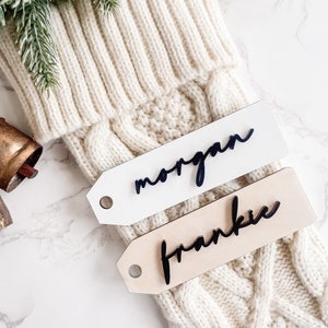 Stocking Name Tags, Personalized Stocking Tags, Christmas Stocking Tags ...