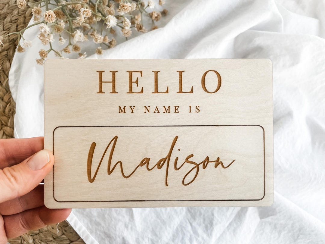 Hospital Baby Name Sign, Baby Announcement Sign, Birth Announcement ...