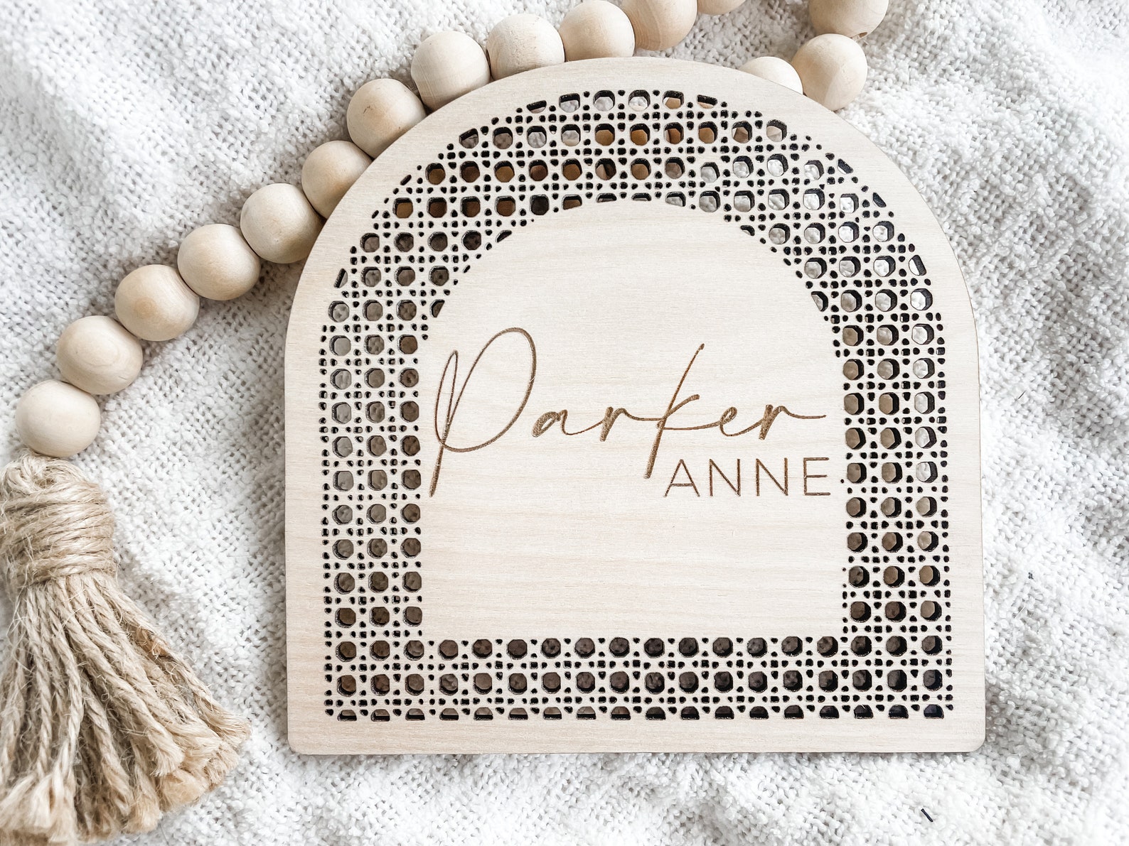 Boho Baby Name Sign Baby Name Announcement Birth - Etsy